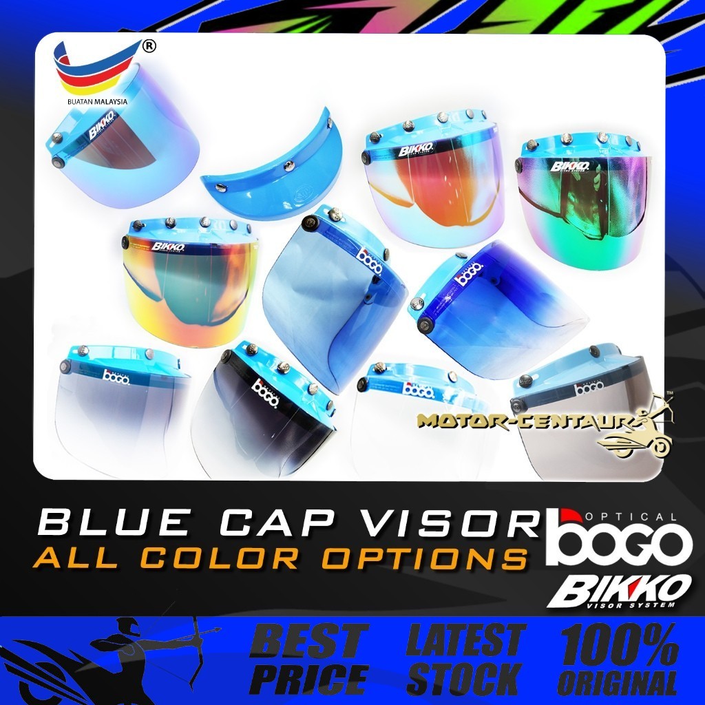 BIKKO/BOGO VISOR BG/BK/BKK-05 CLEAR/TINTED/2-TONE/CRYSTAL/IRIDIUM ...