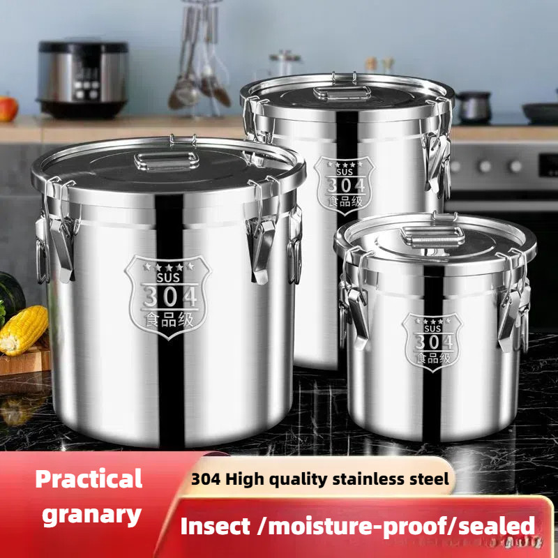 304 Stainless Steel Airtight Canister Large Canisters Container w ...