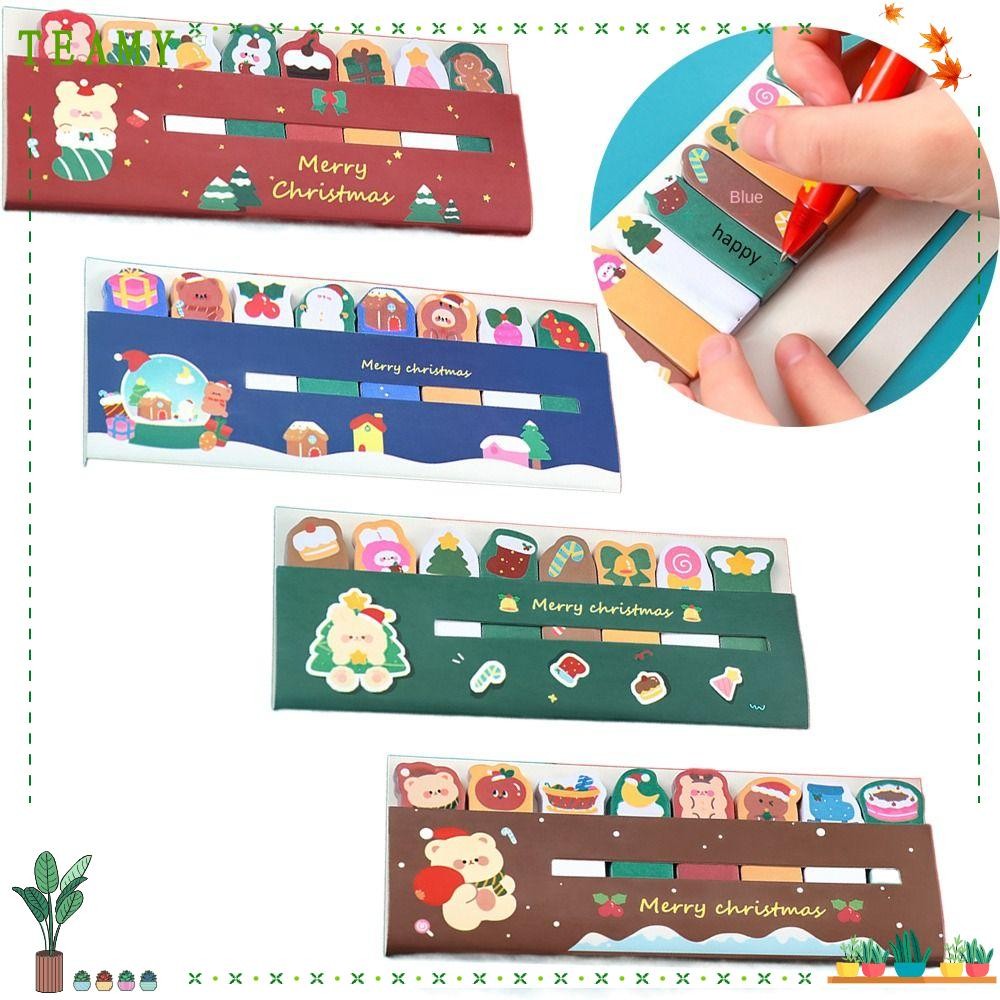 TEAMY Christmas Sticky Notes, Cute 120 Sheets Christmas Memo Pad, Study ...