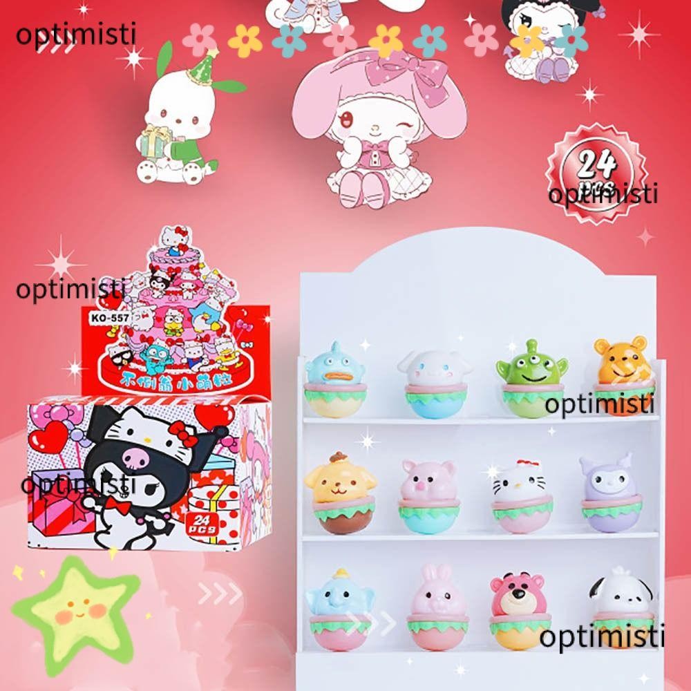 OPTIMISTI 24box/set Box, Capybara Sanrio Anime Cartoon Figure Model ...