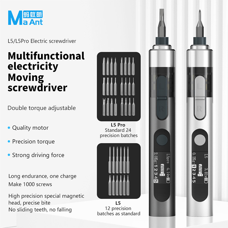 MaAnt L5 L5 Pro Multifunction Electric Screwdriver Double Torque Adjustable For Mobile Phone ...