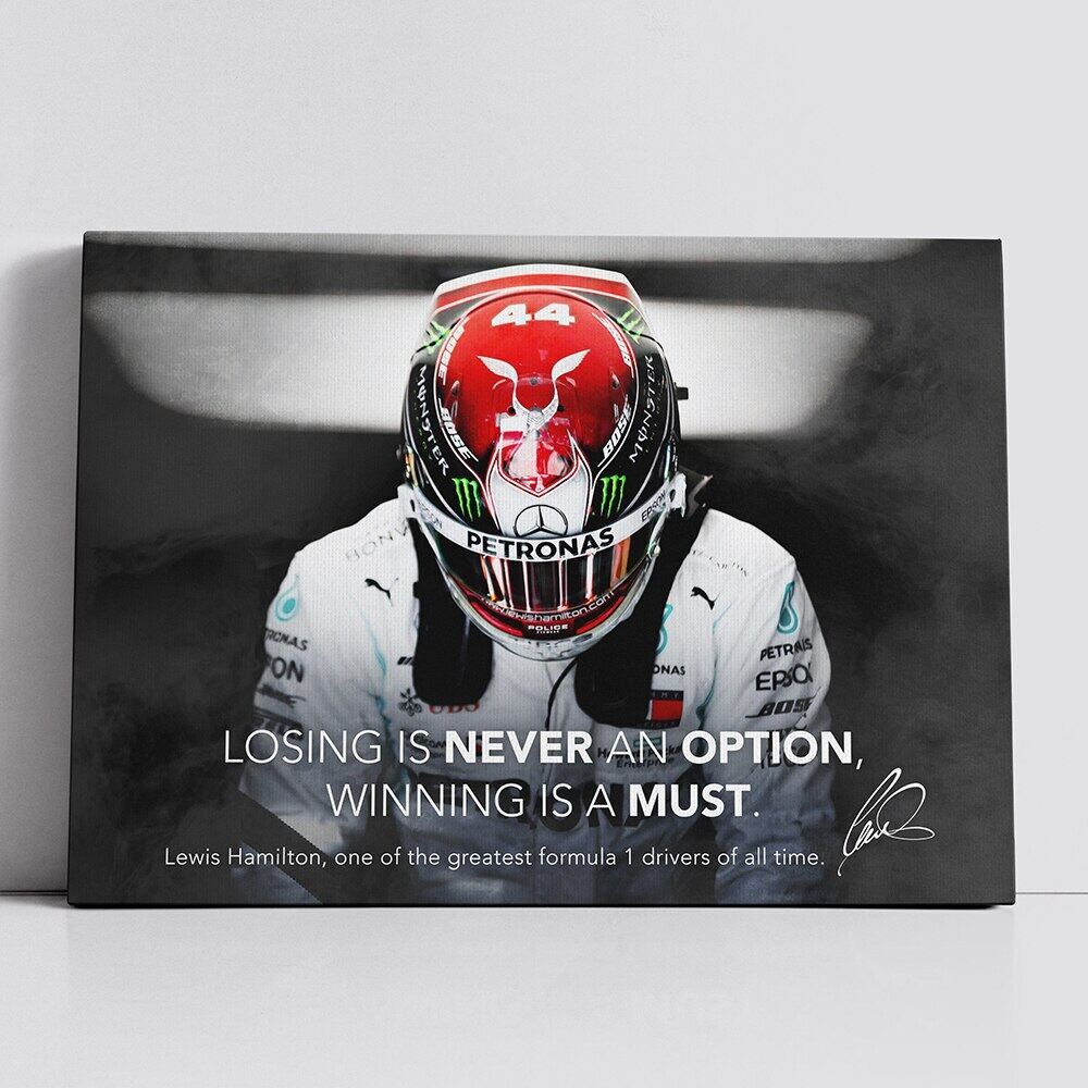 Hot Art Lewis Hamilton Motivational Quote Poster Print Super Formula ...