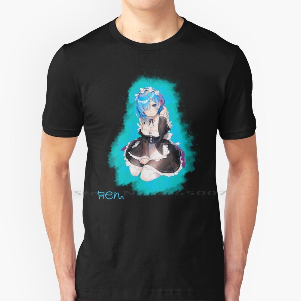 Rem-Re : Zero Anime T Shirt 100% Cotton Rem Waifu Rem Re Zero Rezero ...