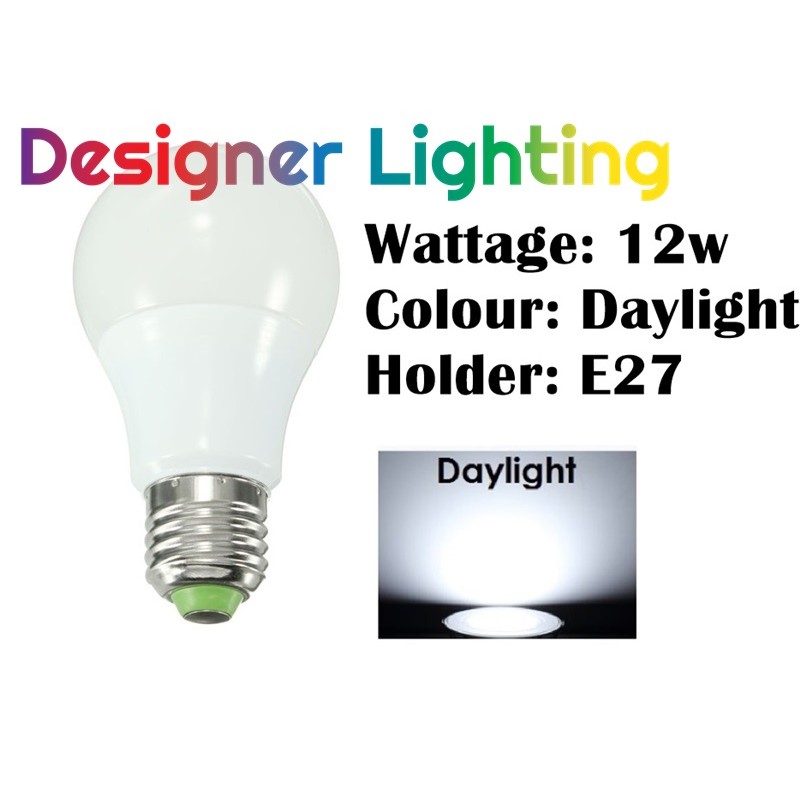 [1pc of 12w Globe Bulb] E27 Led Bulb Designer Light Set Colour Daylight ...