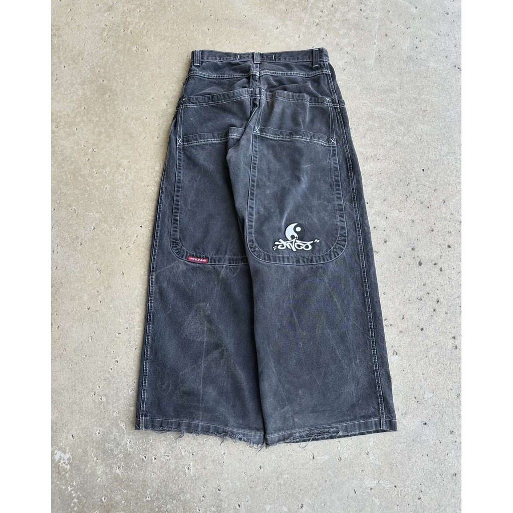 Hip Hop JNCO Baggy Women Jean Aesthetic Casual New Streetwear Wide Leg ...