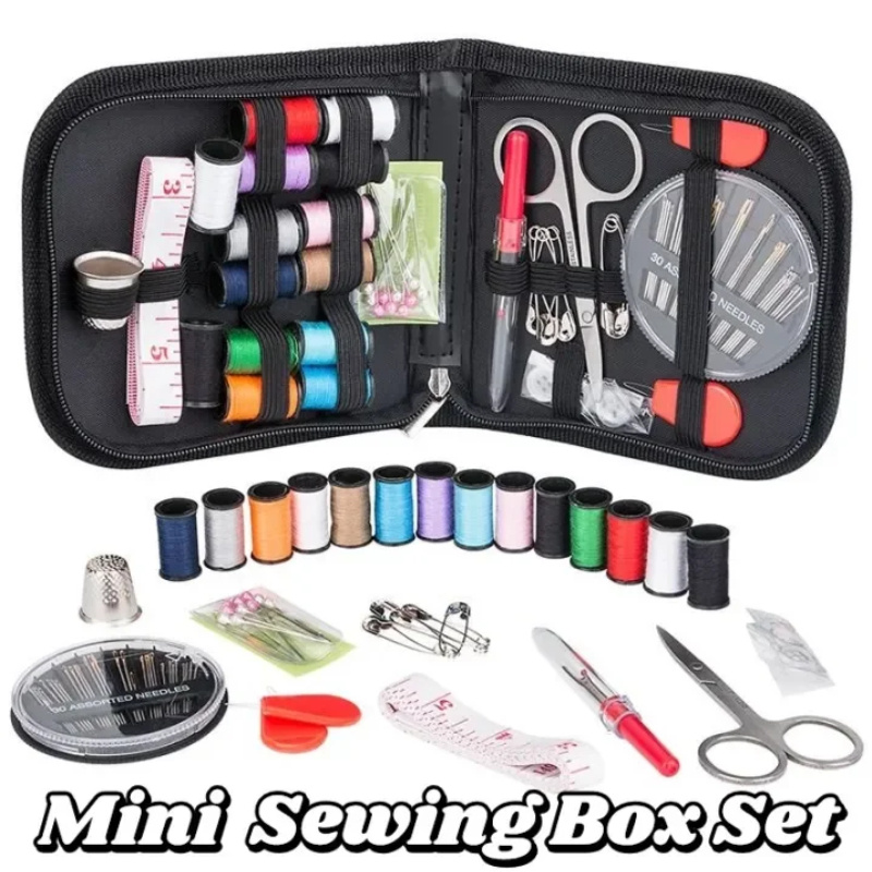 97PCS/Set Portable Sewing Kit with Case Sewing Supplies for Home Travel ...
