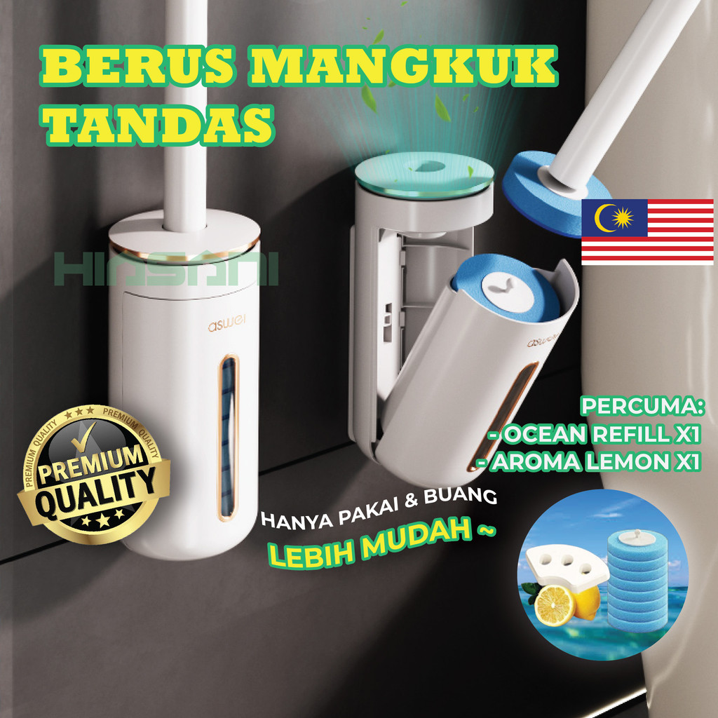 [New Version] Disposable Toilet Bowl Cleaner Brush Wall Mounted Toilet ...