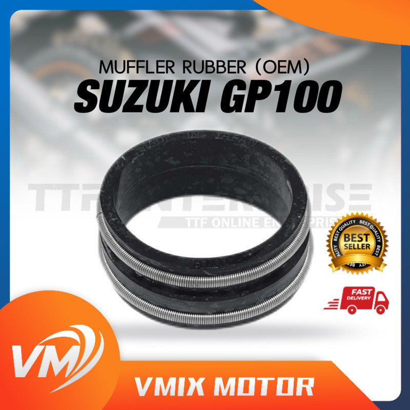 SUZUKI GP100 MUFFLER RUBBER (OEM) MUFFLER JOIN GETAH EZKOS EXHAUST RUBBER GETAH GP100 GP 100 ...