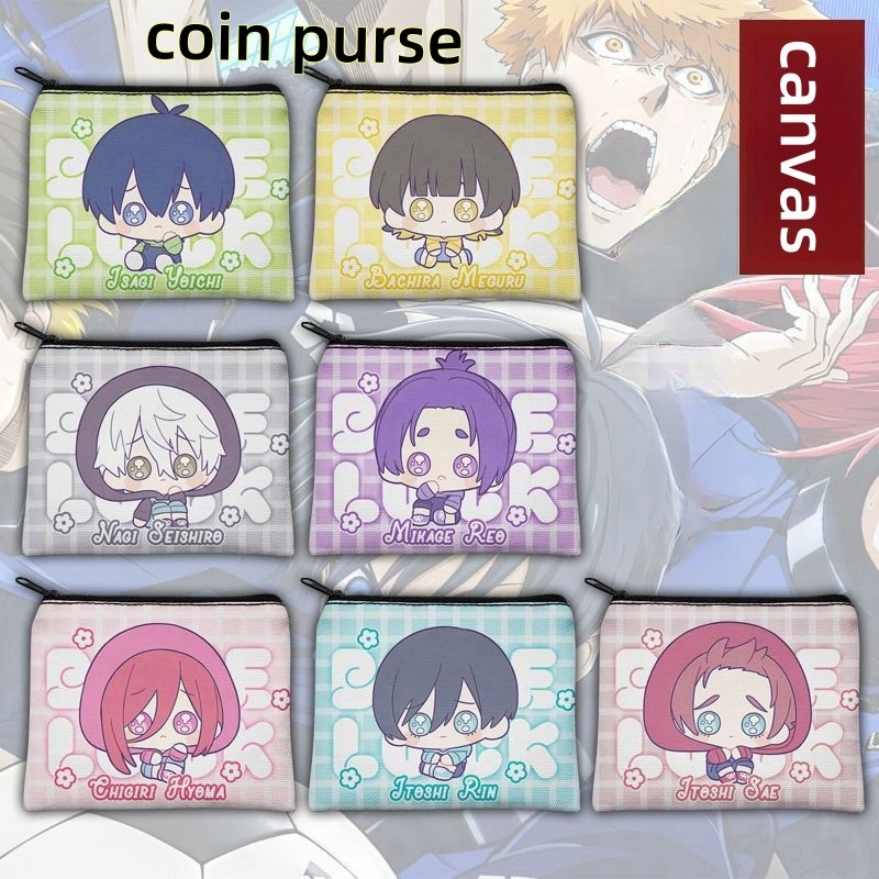Blue LOCK Merchandise Canvas Coin Purse Portable Card Case Seiichi ...