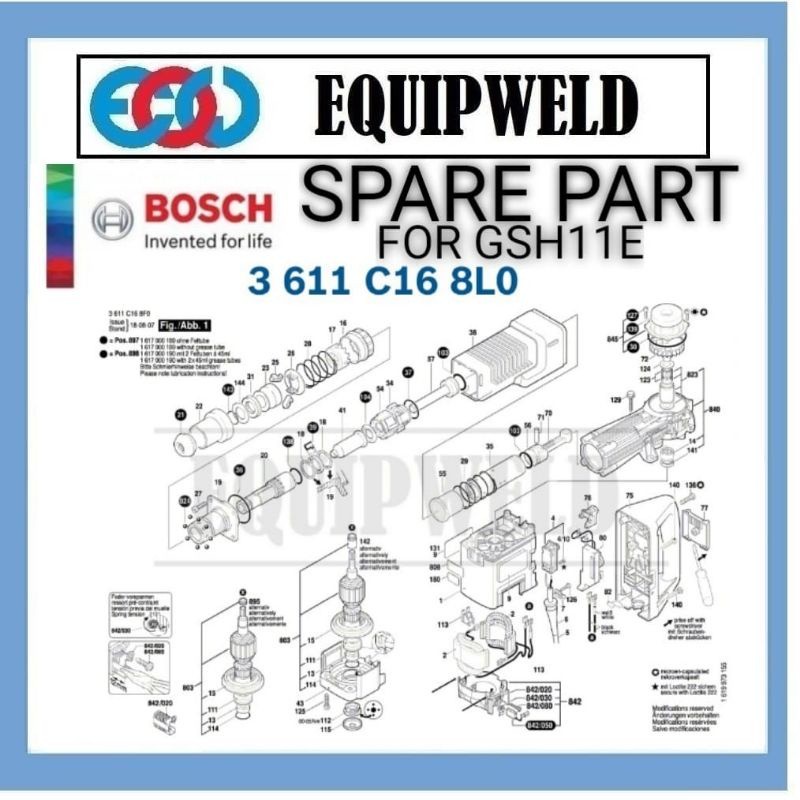 SPARE PART - BOSCH HAMMER PISTON / CONNECTING ROD / ORING / STRAIGHT ...