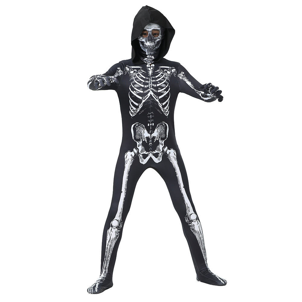1021 03 Halloween Skeleton Skeleton Tights Children's Carnival Party ...