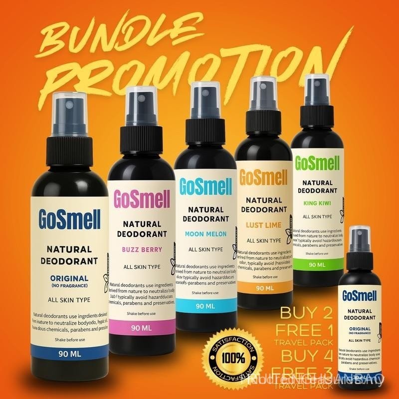 Spray Deodoran Semula Jadi GOSMELL Untuk Hilang Bau Ketiak Badan dan ...