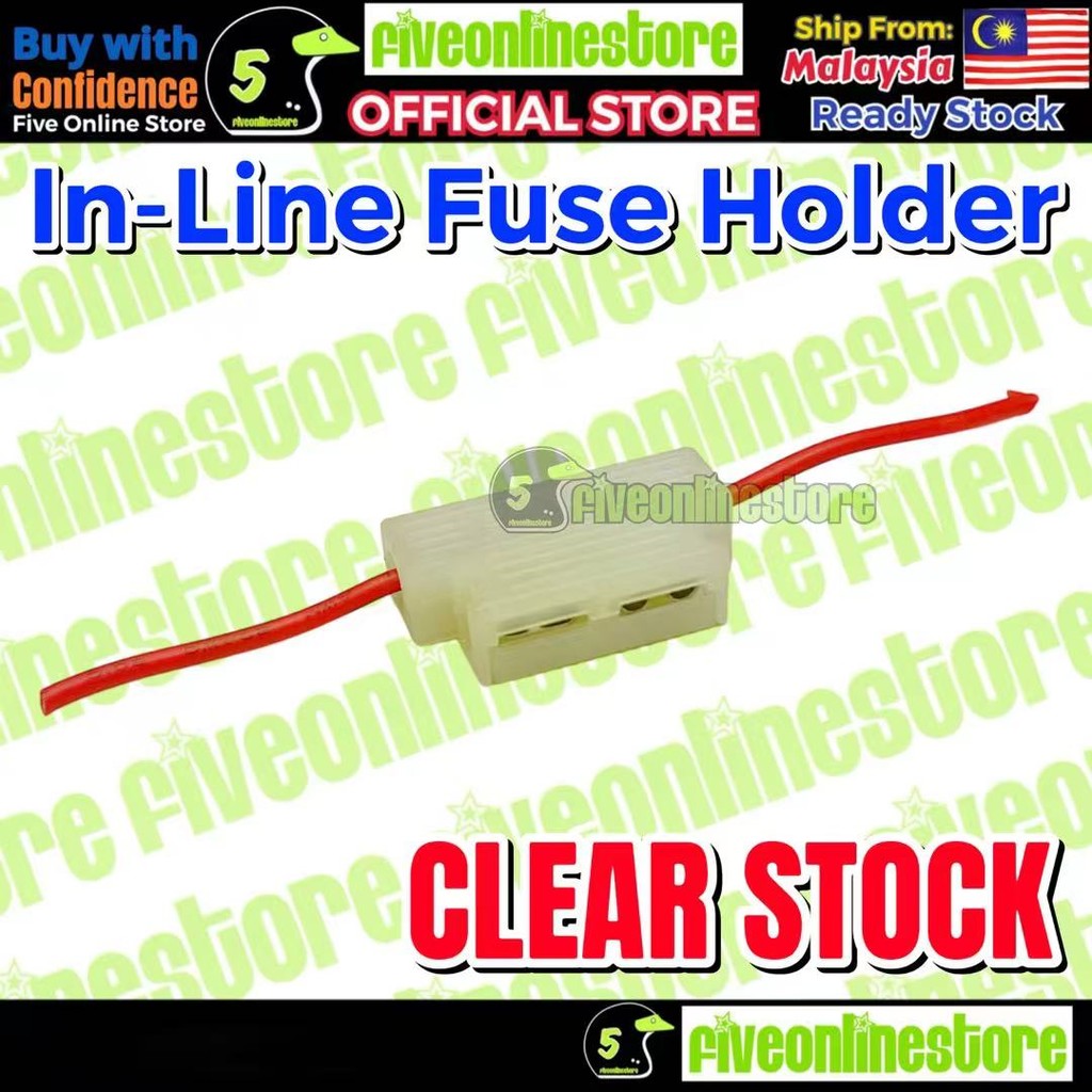 CLEAR STOCK! Bekas Fius Kotak Universal Fuse Holder Box Inline Plug In ...