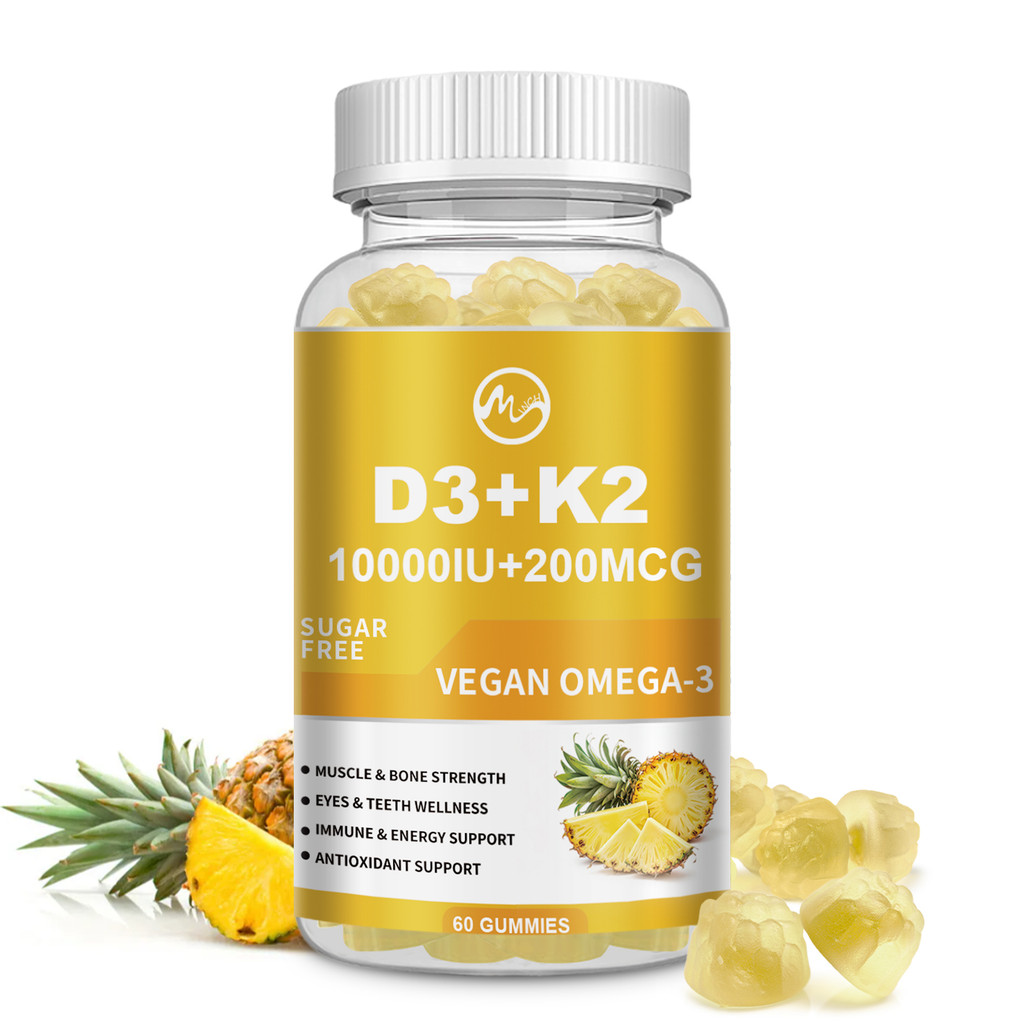 Minch Vitamin D3 & K2 Gummies Sugar Free Supports Healthy Bones, Heart ...