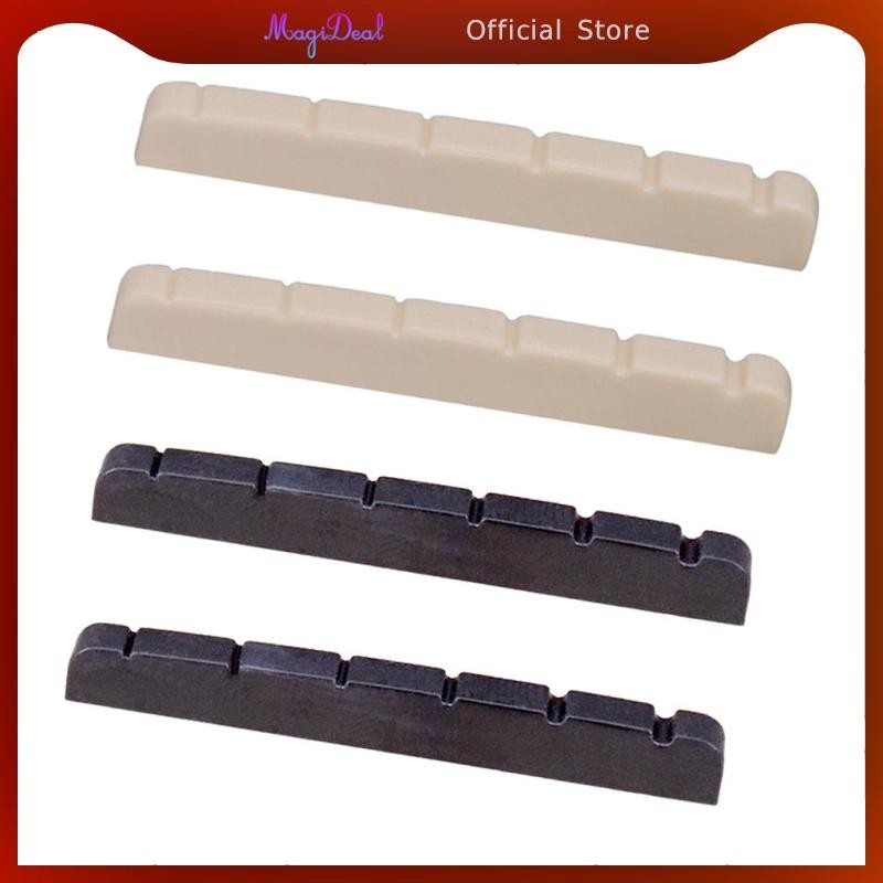 [MagiDeal] 2 Pack 6 String Electric Guitar Nut Slotted For Fender ST TL ...