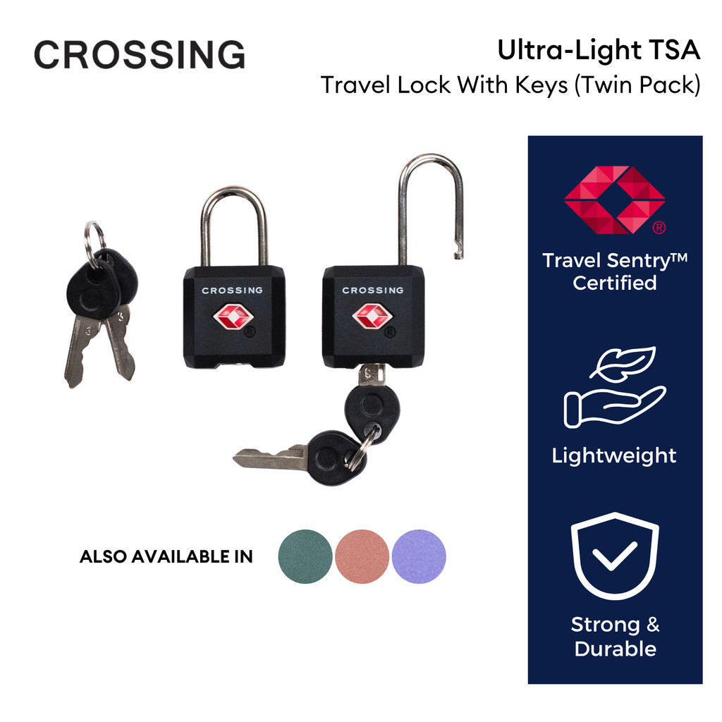 Crossing Ultra-Light TSA Travel Lock With Keys (Twin Pack) | Shopee ...