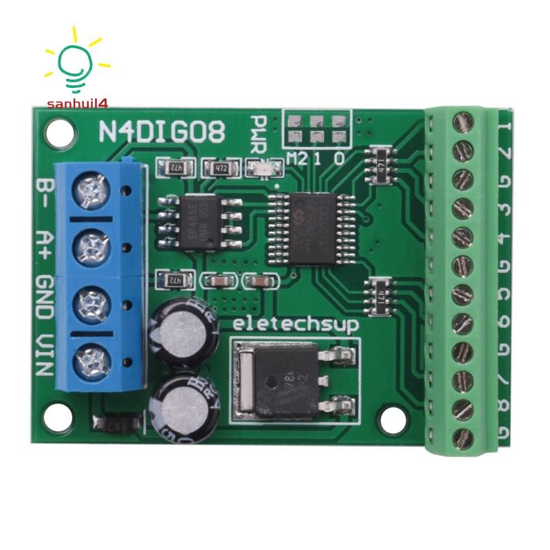 8Ch Input/Output Digital Switch TTL LvTTL CMOS RS485 IO Control Module Modbus Rtu Board for PLC ...