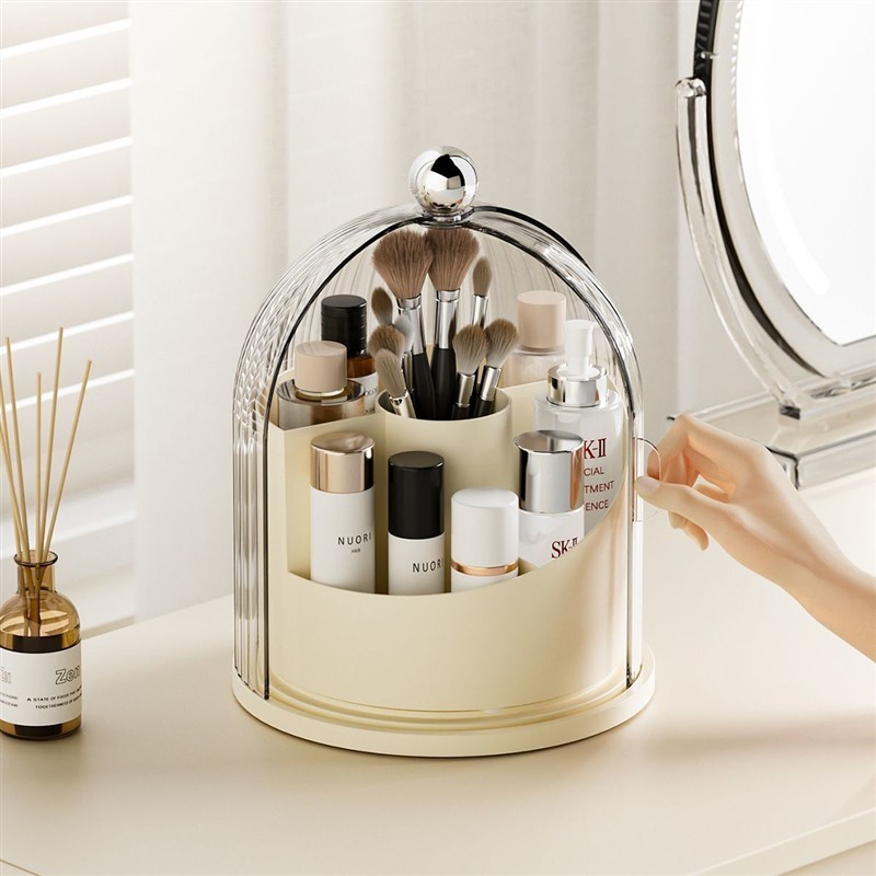 Rotating Cosmetic Storage Box Desktop High-End Dressing Table Lipstick ...
