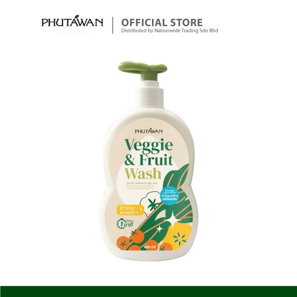 Phutawan Veggie & Fruit Wash 400ml | Safe Vegetable & Fruit Wash Liquid ...