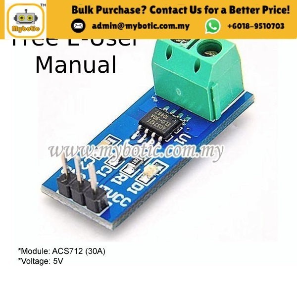 ACS712 Current Sensor Module (30A) | Shopee Malaysia