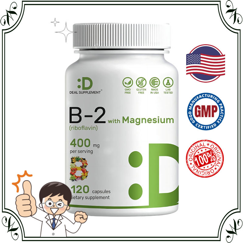 Vitamin B2 with Magnesium Supplement Support Healthy Nervous System ...