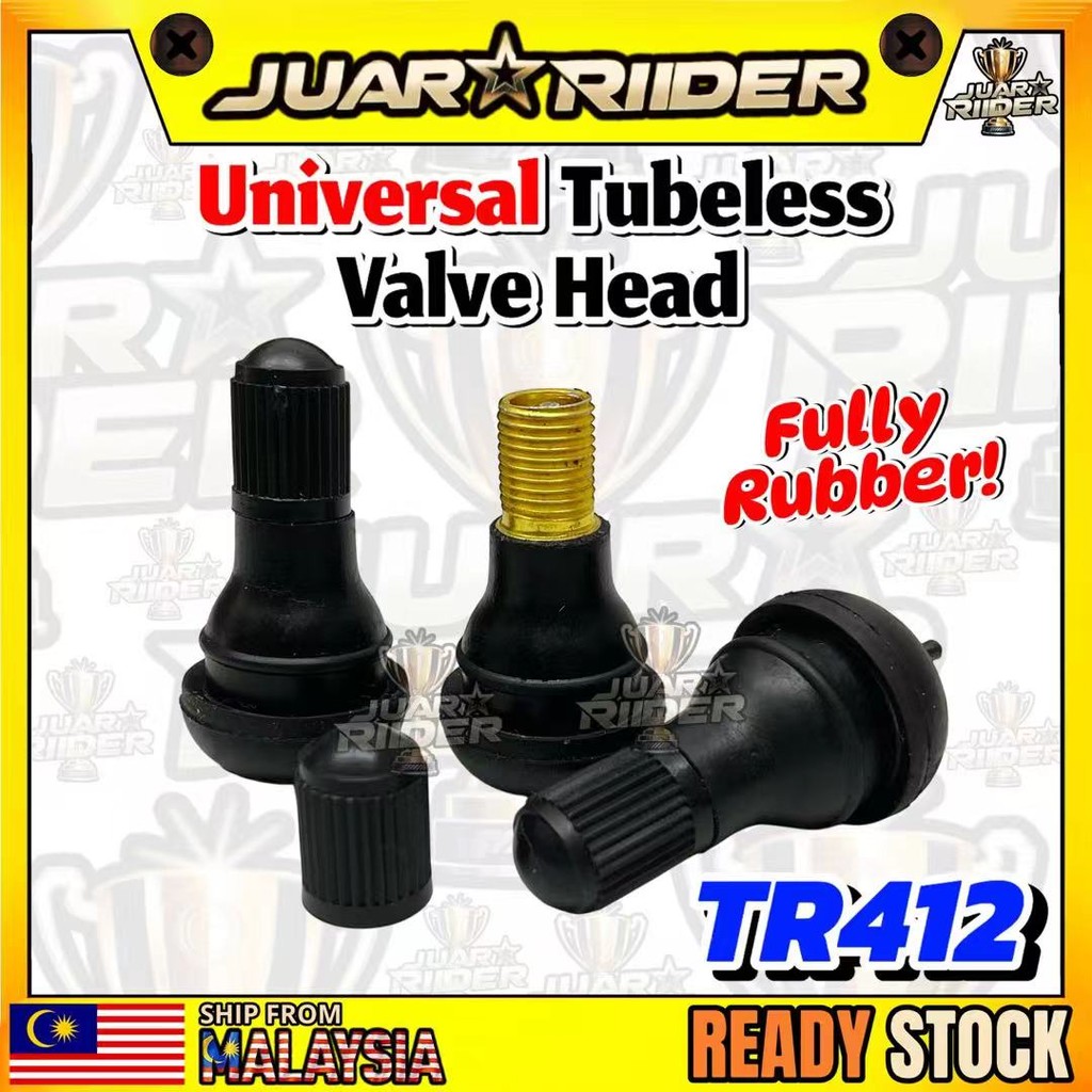 Universal Kepala Tayar Tiub Getah TR412 Tubeless Valve Nut Wheel Tyre ...