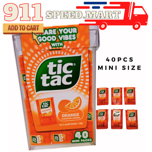 [911] Tic Tac 40 Pcs Mini Packs (Orange) | Shopee Malaysia