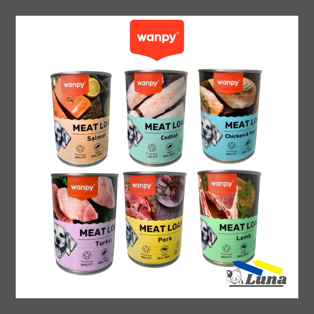 Wanpy 375G Dog Canned Food Wet Food Salmon/ Chicken/ Lamb/ Turkey ...
