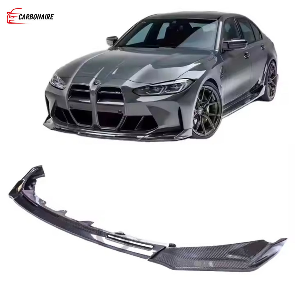 BMW M3 M4 G80 G82 Front Lip Double Door Coupe Carbon Fiber V Style ...