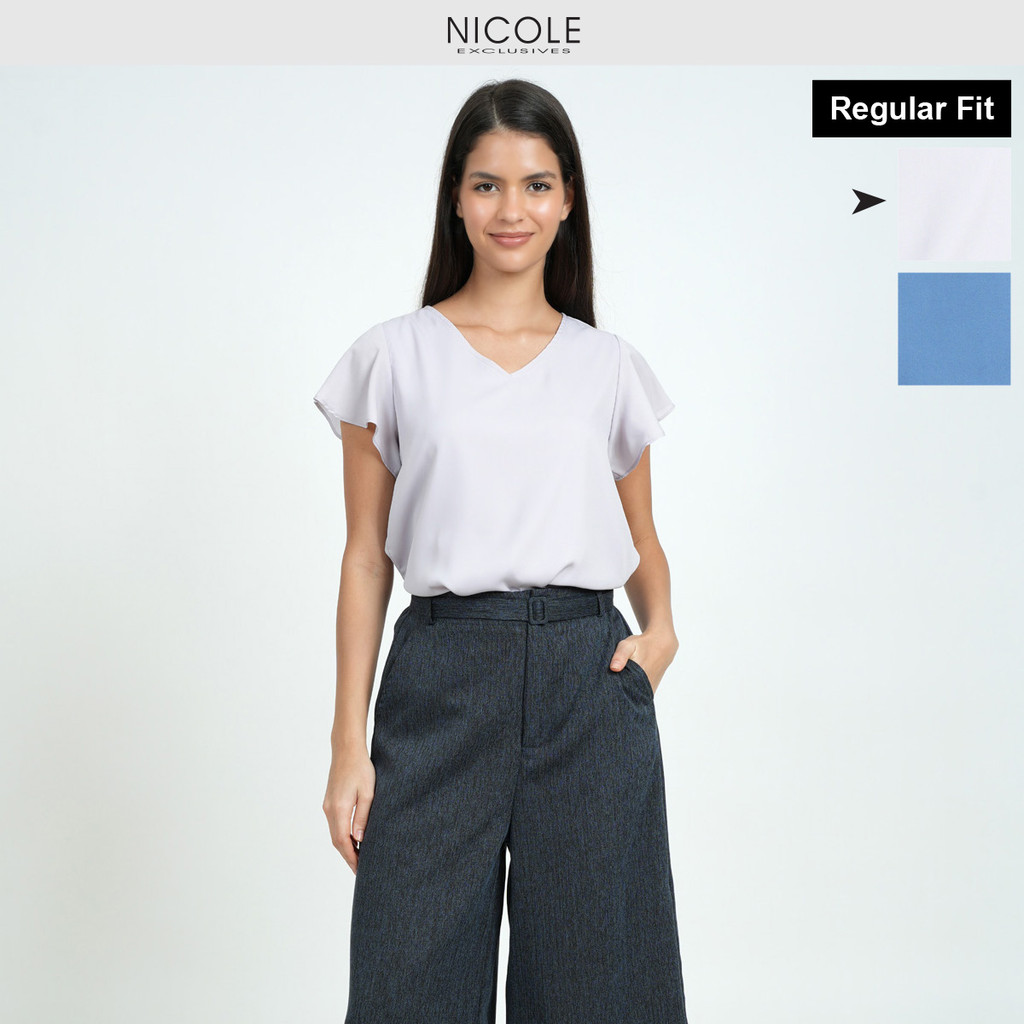 (Blouse Only) Nicole Exclusives Short Sleeve Blouse (NER6626B) | Shopee ...