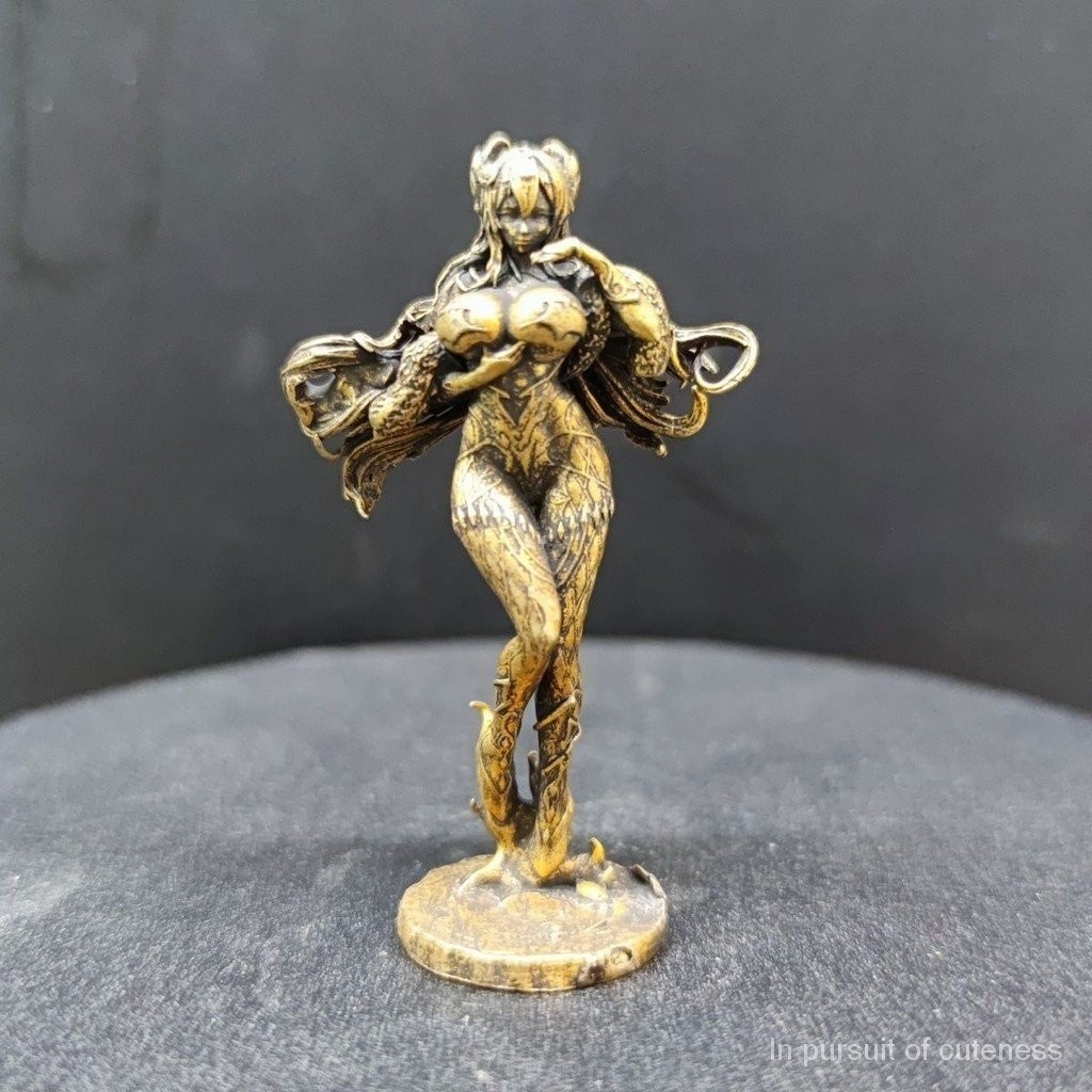 🌟🌟Pure Brass Cheongsam Figure Azur Lane Beautiful Girl Ship Girl Anime ...