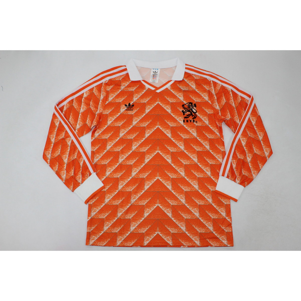 1988 Netherlands Home Retro Long Sleeve Soccer Jersey Football Vintage ...