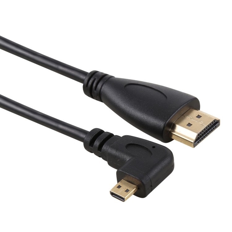 50cm 4K HDMI Male to Micro HDMI Left Angled Male Gold-plated Connector ...