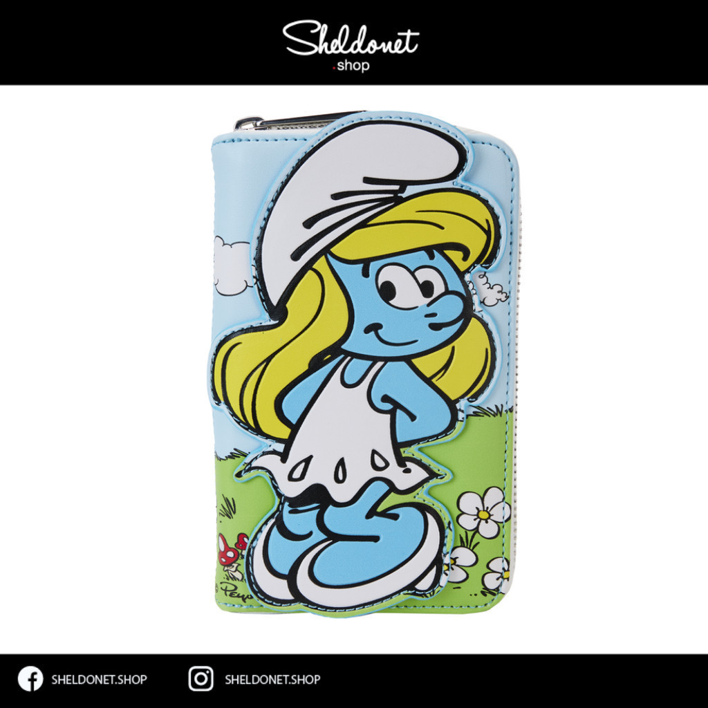 Loungefly: The Smurfs - Smurfette Cosplay Zip Around Wallet | Shopee ...