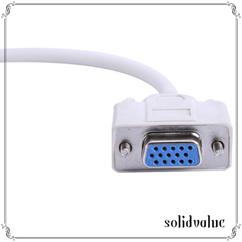 15 Pin VGA Y Splitter Cable Adapter Mirror Connection Computer TV Cord ...