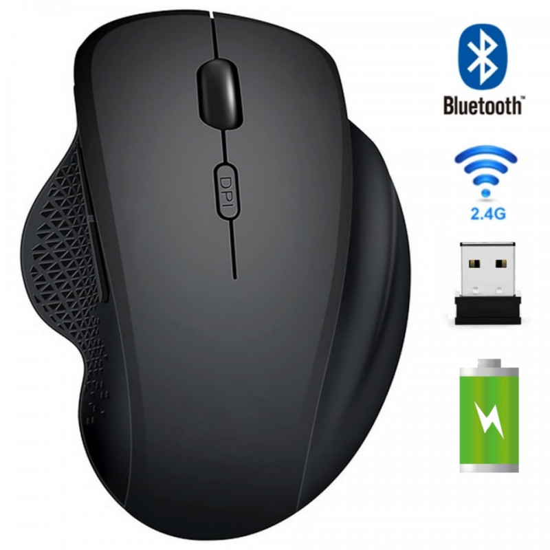 Bluetooth Wireless Mouse Rechargeable Gaming Mouse Gamer USB Computer ...
