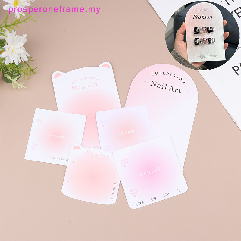 prosperoneframe 10PCS Press-On Nail Packaging Display Handmade False ...
