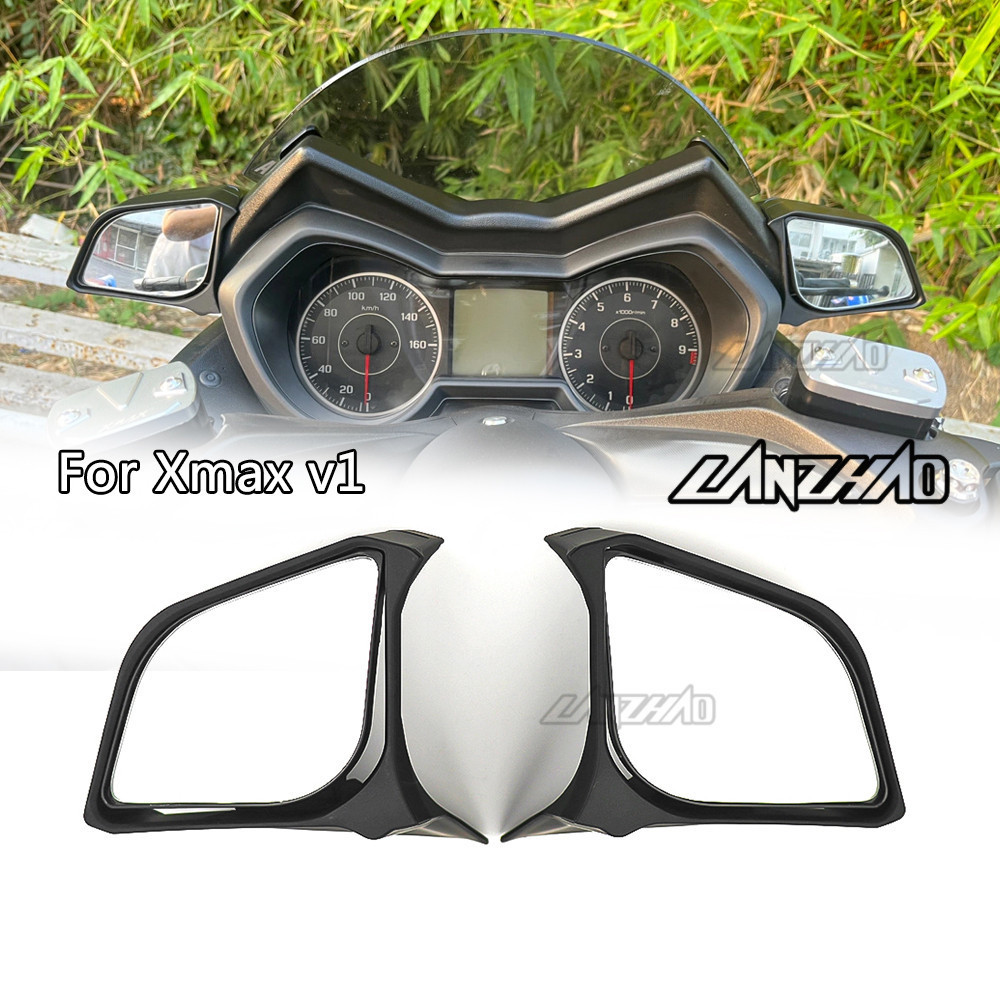For YAMAHA XMAX v1 2017-2022 Dodge Mirror Sergeant Style Side Mirrors ...