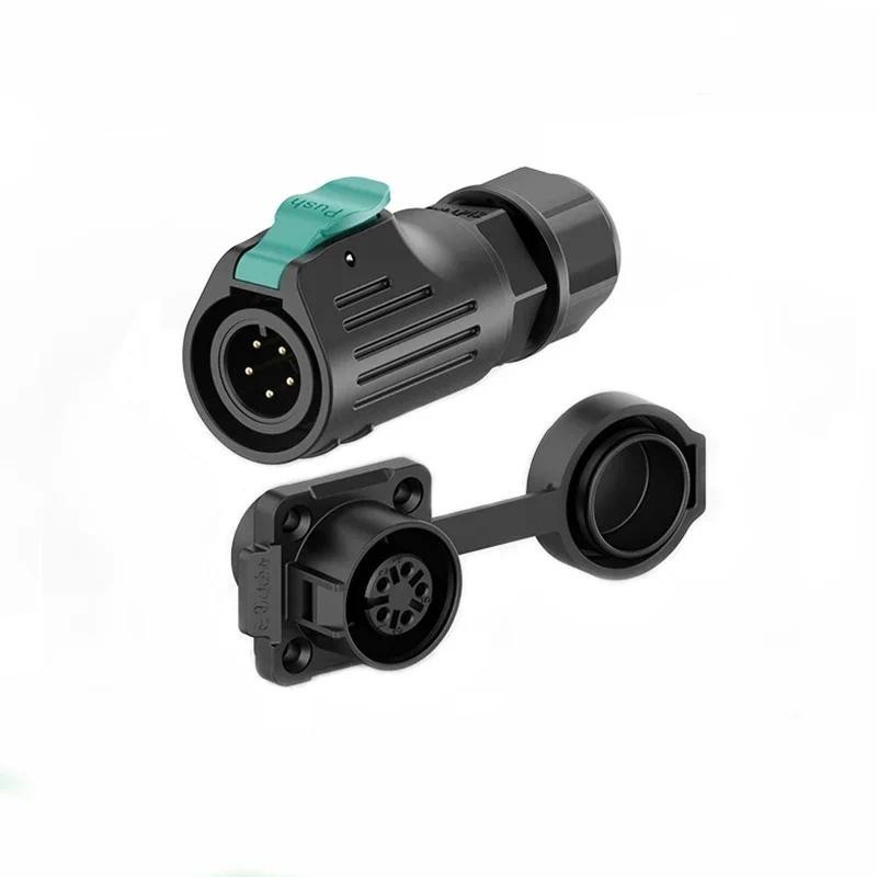 EW-LP12 IP68 M12 Automotive Electric Power Connector 2 3 4 5 6 7 8 Pin ...