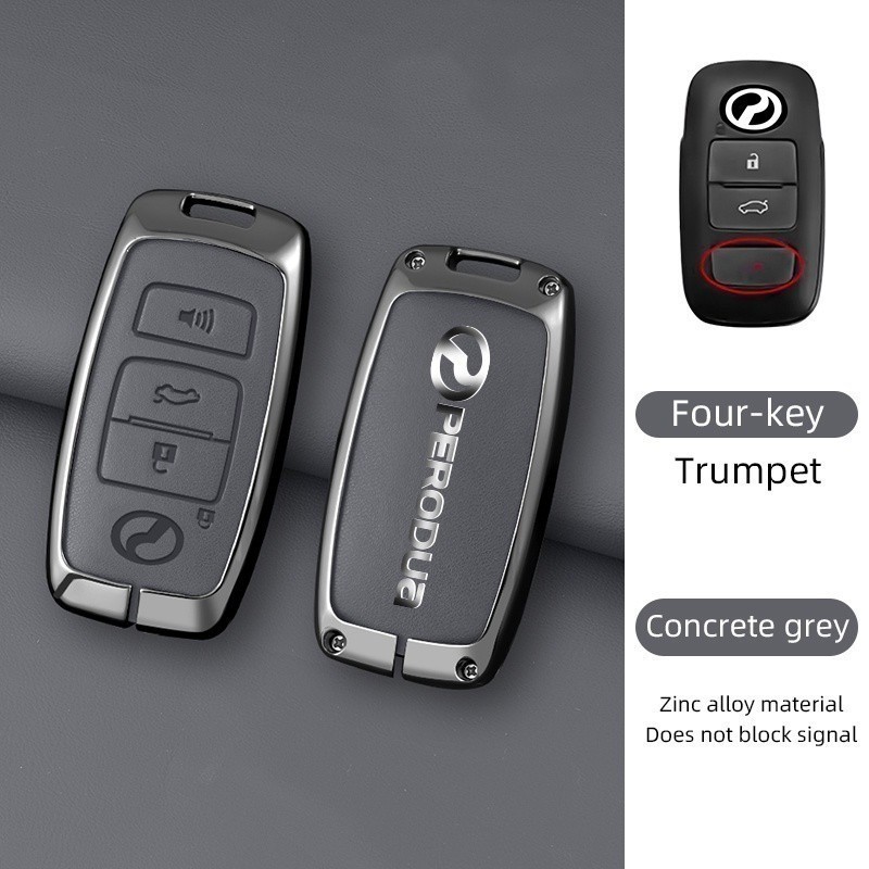 Protection Key Cover Leather Car Key Case Cover Perodua Ativa Myvi Alza ...