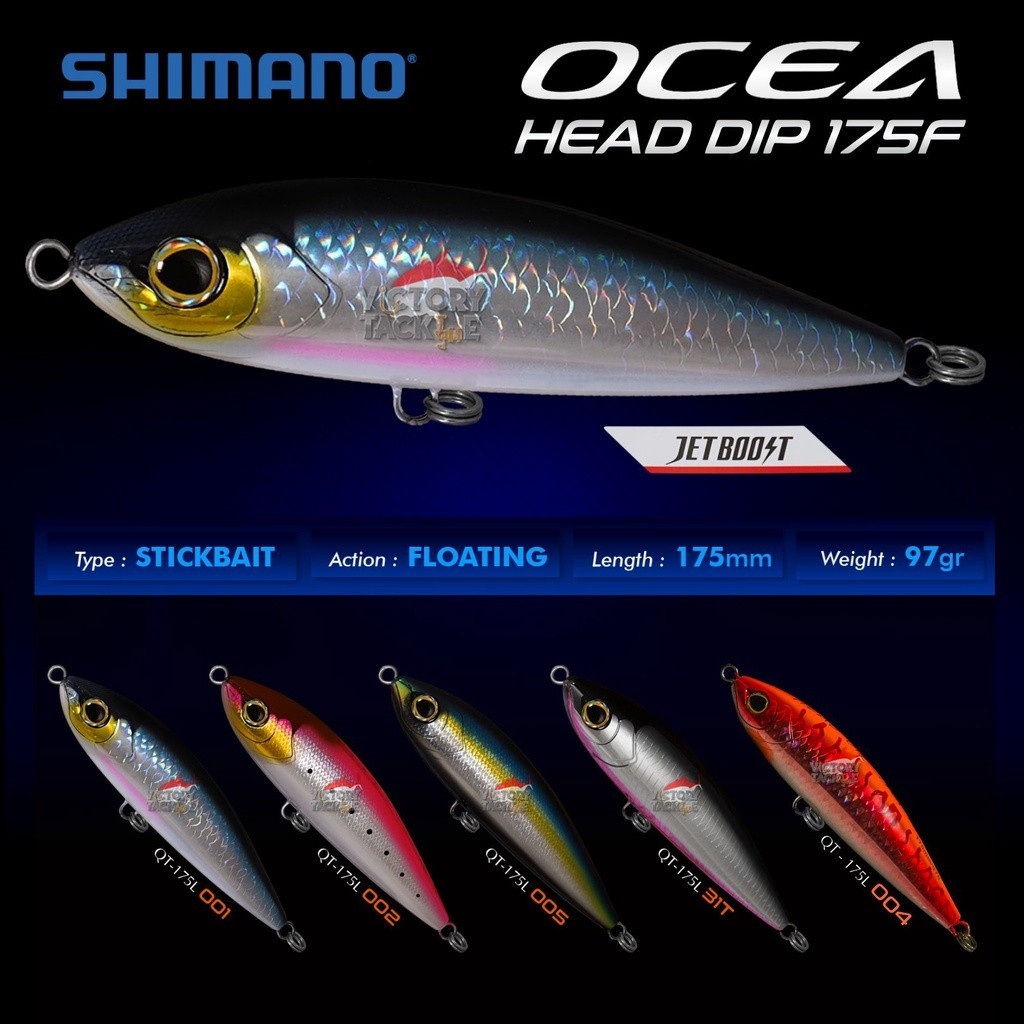 Shimano OCEA HEAD DIP JETBOOST Fishing Bait 175F 175 MM 97 GRAM OT-175L STICKBAIT | Swimbait ...