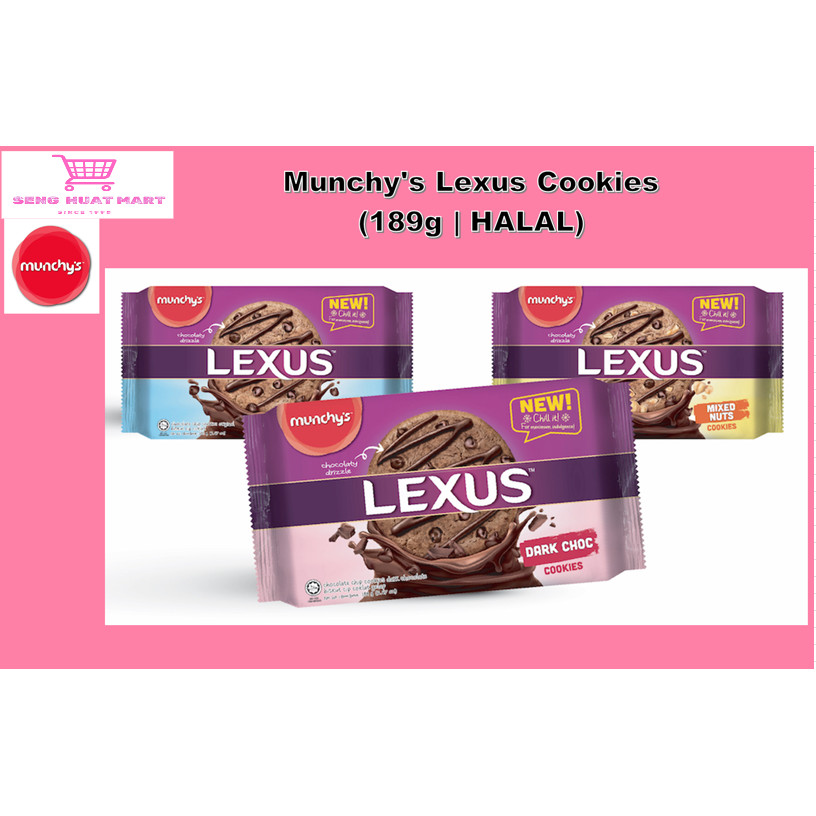 Munchy's Lexus Cookies [ Original\ Dark Chocolate\Mixed Nuts | 189g ...