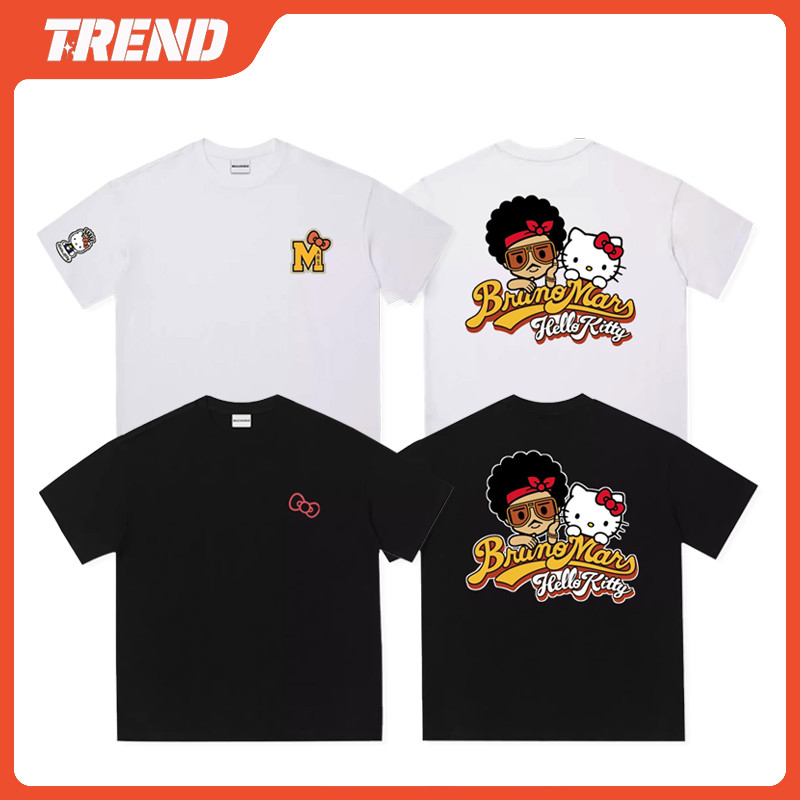 Bruno Mars X Hello Kitty Merch Cotton T-shirt Men's and Women's Plus ...