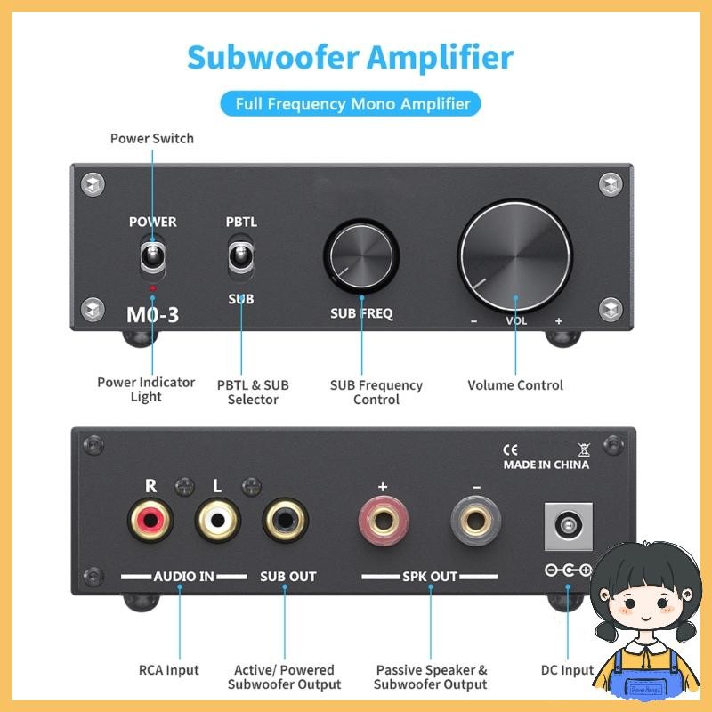 Bang M03 Subwoofer Amplifier TPA3255 Mini Sub Bass Amplifier Integrated ...
