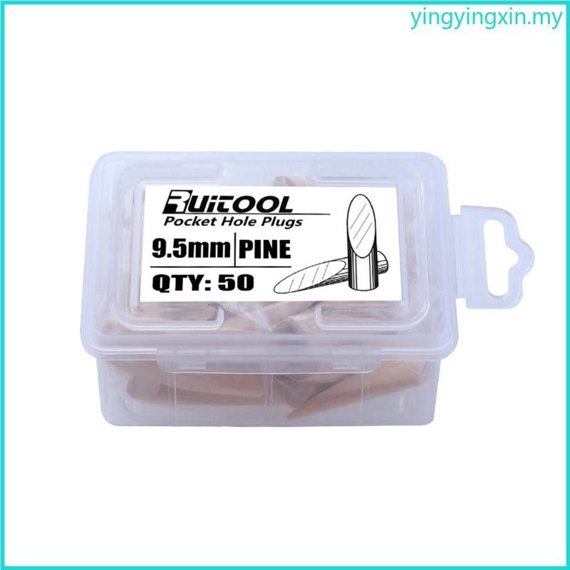 YIN 50 Pcs Set 9 5mm Pocket Hole Plugs Miter Hole Dowel Pins Oblique ...