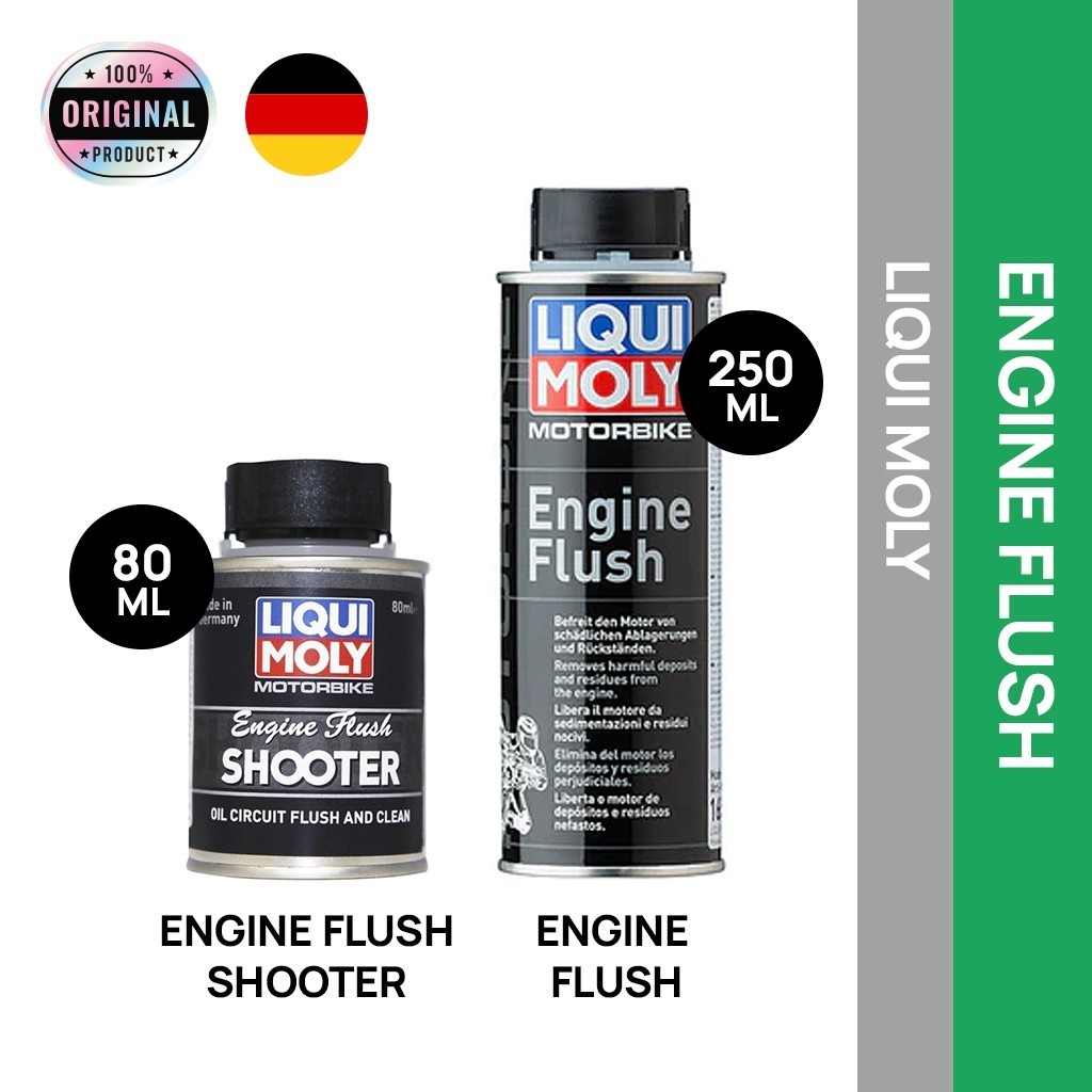 LIQUI MOLY PENCUCI ENJIN MOTORSIKAL ENGINE FLUSH SHOOTER 80ML (20597) / ENGINE FLUSH 250ML (1657 ...
