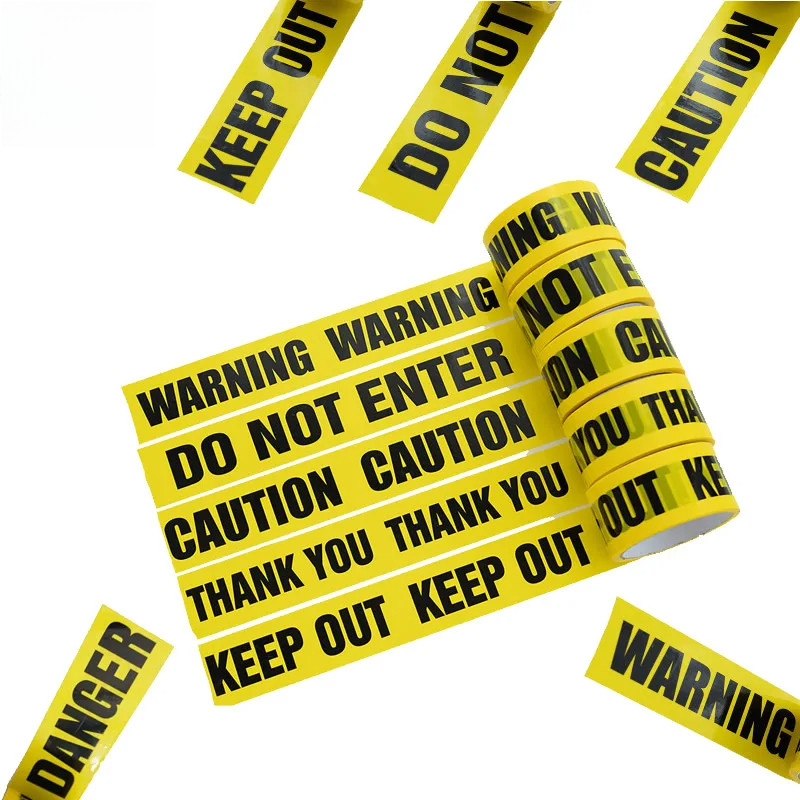 Yellow Warning Tapes Caution Keep Out Sign Barrier Safety Reminder ...