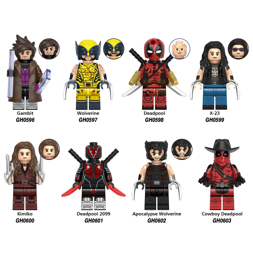 Gambit Apocalypse Wolverine Cowboy Deadpool 2099 X-23 Elektra Mini ...