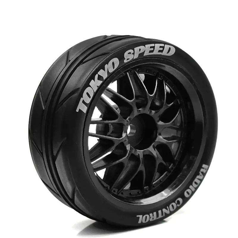 4pcs 65mm Rubber Tire Wheel Tyre 12mm Hex for Tamiya TT01 TT01E TT02 ...