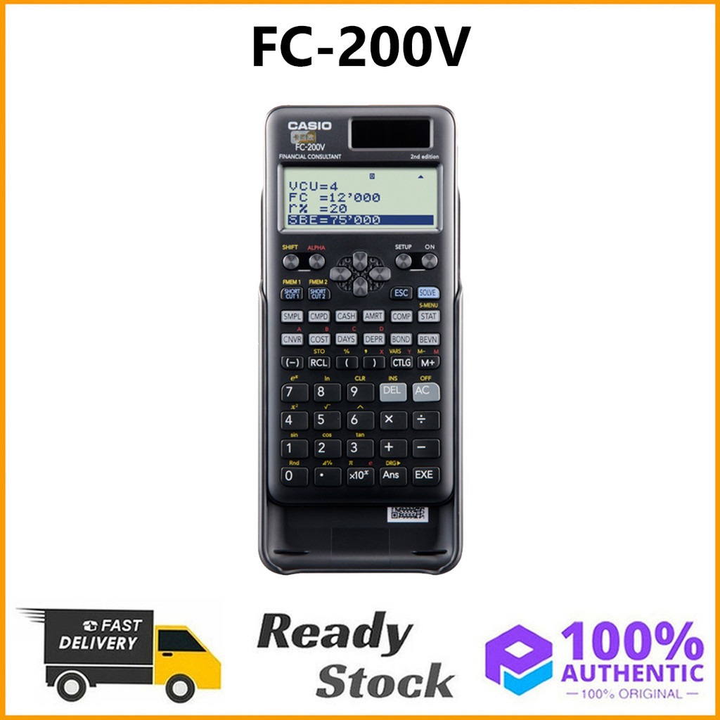 Original Casio FC-200V Financial Calculator | Shopee Malaysia